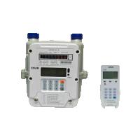 China Aluminum Body Prepaid Gas Meter STS Keypad Domestic LPG Silicone Button Pulse Output for sale