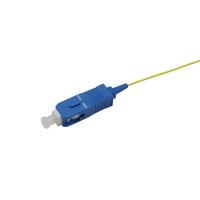 China Simplex 9 / 125 SC UPC Pigtail 0.9mm Yellow G652D Fiber Optic Pigtail for CATV , LAN , WAN for sale