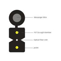 China 1-2 Core Butterfly Drop FTTX Cable GJYXFCH Self Supporting for sale