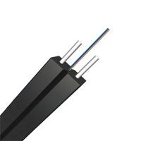 China 2 Core Fiber Optic Drop Wire , FTTX FTTH Single Mode Fiber Optic Cable for sale