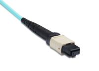 China 72core OM3 OM4  PC- PC MTP MPO Fiber Cable For Date Center Aqua Dobule Jacket for sale