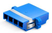 China Blue Lc Upc To Lc Upc Fiber Coupler Connector , Single Mode Lc Quad Adapter for sale