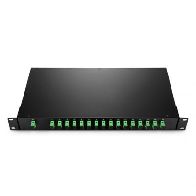 China PLC Fiber Optic Spliter 1x16 1U 19