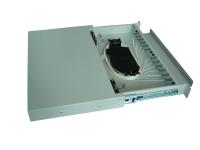 China RAL7035 1U Fiber Optic Patch Panel 19inch Size Slidable customized for sale