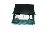 China Black Sc 1u Fiber Patch Panel 19in Size Multi Fiber Slidable for sale