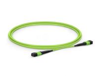 China Female To Female OM5 MTP MPO Fiber Cable 12 Fibers Type B Plenum OFNP for sale