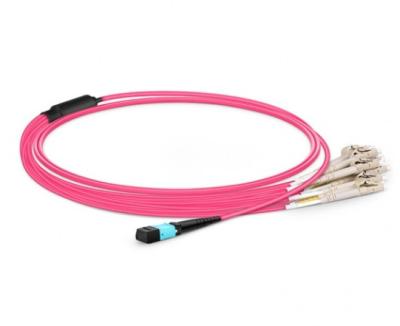 China Multimode 12 Core Om4 Fibre Cable Conversion 40G / 100G Transmission for sale