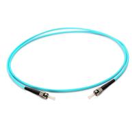 China Fiber Optic Patch Cord/ST/UPC-ST/UPC Multimode OM3/ Simplex/3.0mm/ LSZH/PVC/ Aqua for sale