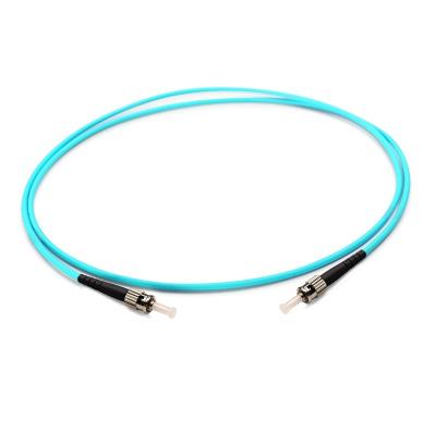 China Fiber Optic Patch Cord/ST/UPC-ST/UPC Multimode OM3/ Simplex/3.0mm/ LSZH/PVC/ Aqua for sale