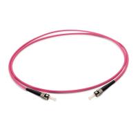 China Fiber Optic Patch Cord/ST/UPC-ST/UPC Multimode OM4/ Simplex/3.0mm/ LSZH/PVC/ Violet for sale