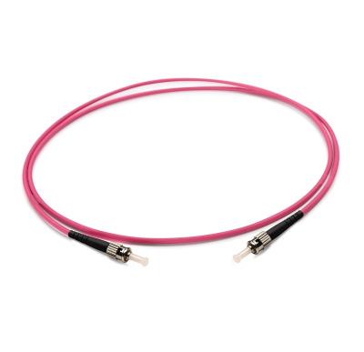 China Fiber Optic Patch Cord/ST/UPC-ST/UPC Multimode OM4/ Simplex/3.0mm/ LSZH/PVC/ Violet for sale