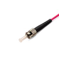 China Fiber Optic Patch Cord/ST/UPC-ST/UPC Multimode OM4/ Simplex/3.0mm/ LSZH/PVC/ Violet for sale