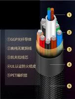 China HDMI 2.1 8K Active Optical Cables , XDK Hybrid Fiber Optic Cable for sale
