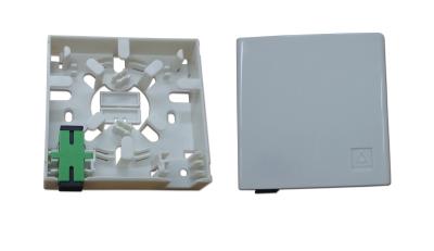 China ABS Plastic Fiber Optic Faceplate , Indoor 2C Sc Fiber Wall Plate for sale