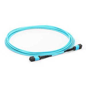 China MPO Female- MPO Female (Pinless) Multimode 16-fiber MPO Trunk Cable OM4 50/125 μm For 400G Network for sale