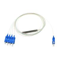 China Single Mode PLC 1*4 Fiber Optic Spliter Mini Tube Type Compact for sale