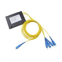 China APC UPC 1*4 Cassette Splitter , ABS Module Plc Fiber Splitter for sale
