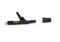 China 2.0mm FC Embedded Fast Fiber Optic Connector Black Color for sale