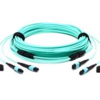 China MTP- MTP Truck Cable for network 24core OM3 (50/125) polarity C trunk cable for 1G to 25G duplex for sale