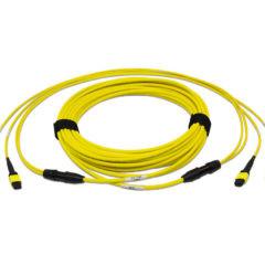 China 24 Core Singlemode MTP MPO Fiber Cable IEEE Standard Custom Length for sale