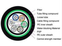 China FTTX FTTH Stranded Loose Tube , LSZH GYFTY Fiber Optic Cable with Water Blocking for sale