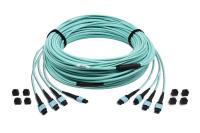 China OM3 12/24/48 Core MTP MPO Fiber Cable 5M Length SM Bend Insenstive for sale