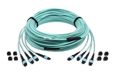 China OM3 12/24/48 Core MTP MPO Fiber Cable 5M Length SM Bend Insenstive for sale