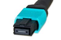 China MPO / MTP OM3 OM4 12 Core Multimode Fiber Optic Patch Cord For Data Center for sale