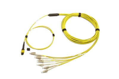 China 12 Fibre Singlemode Mpo To Lc Breakout Cable ISO9001 Approval for sale