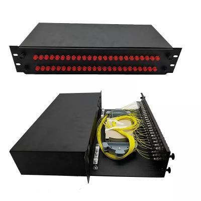 China 48 Port FC Single Mode Patch Panel , 2U Fiber Enclosure Rack Mount for sale