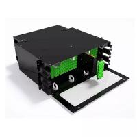 China 4U LGX Type 21inch Fiber Optic Patch Panel SPCC Body Material for sale