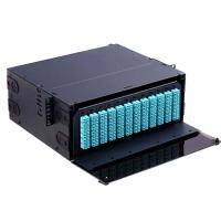 China OM3 50/125um Fiber Optic Patch Panel MPO/MTP Adapter High Density for sale