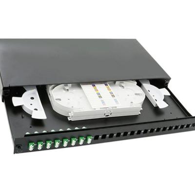 China OM3 50/125um Lc Adapter Panel , 19in Fiber Patch Panel Cassette for sale