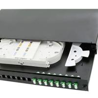 China OM3 50/125um Lc Adapter Panel , 19in Fiber Patch Panel Cassette for sale