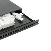 China APC Mpo Cassette Patch Panel , 19'' OM3 Lgx Fiber Panel for sale