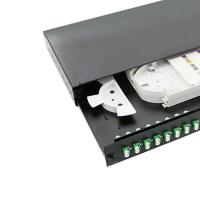 China APC Mpo Cassette Patch Panel , 19'' OM3 Lgx Fiber Panel for sale
