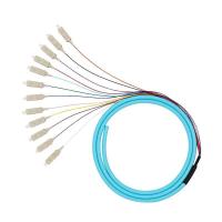 China Single Mode Bundle Sc Upc Pigtail , 12 Core OM3 Ftth Pigtail for sale