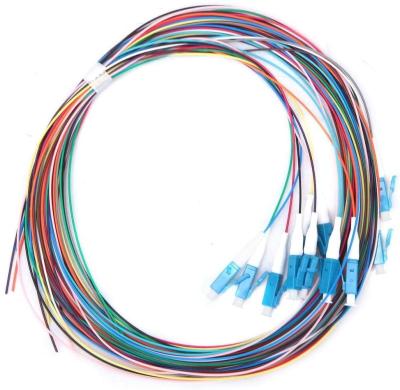 China LC UPC 1.5m 3.0mm 12 Strand Fiber Optic Pigtails Low Insertion Loss/LSZH for sale