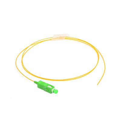 China 0.9mm Simplex Fiber Optic Pigtails FC/APC Or MTRJ Connectors/LSZH/Yellow for sale