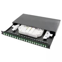 China 48 Port FC Single Mode Patch Panel , 2U Fiber Enclosure Rack Mount for sale