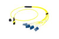 China XDK OS2 G652D 3.0mm 12 / 24 Core MPO Breakout Cable for sale