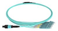 China XDK OS2 G652D 3.0mm 12 / 24 Core MPO Breakout Cable for sale