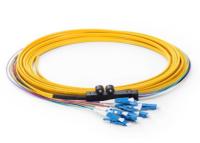 China LSZH Jacket LC Ribbon Fanout Fiber Optic Pigtails For Data Center for sale