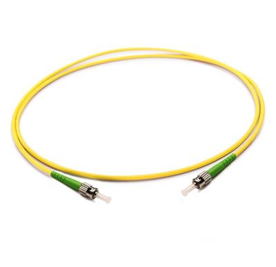 China Yellow G652D Fiber Optic Patch Cable ST UPC To ST UPC Singlemode ROSH Listed for sale