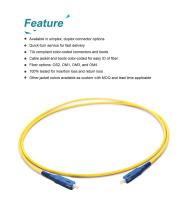 China 10m SC - SC Single Mode Fiber Patch Cord 9/125um For Network Solution for sale