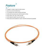 China Simplex FC / UPC To FC / UPC Multimode OM1 Optical Fiber Patch Cable 3.0mm for sale