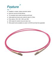 China Flexible OM4 Multimode Simplex Fiber Optic Cable With LC Connector for sale