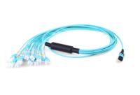 China XDK Mtp To Lc Breakout Cable , 9/125 12 Core Single Mode Fiber Optic Cable for sale