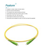 China XDK SC / APC To SC / APC SM 3m Simplex SFP Fiber Optic Patch Cord for sale