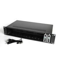 China 2U 14 Port 19 Inch Single Fiber Media Converter , Rack Mount Patch Panel For FTTH for sale